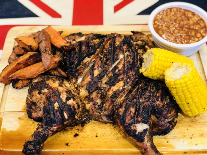 Spatchcock BBQ Chicken with Hot & Spicy Beans - The Food Beaver