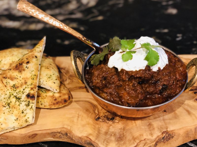 Lamb Korai with Mint Raita - The Food Beaver